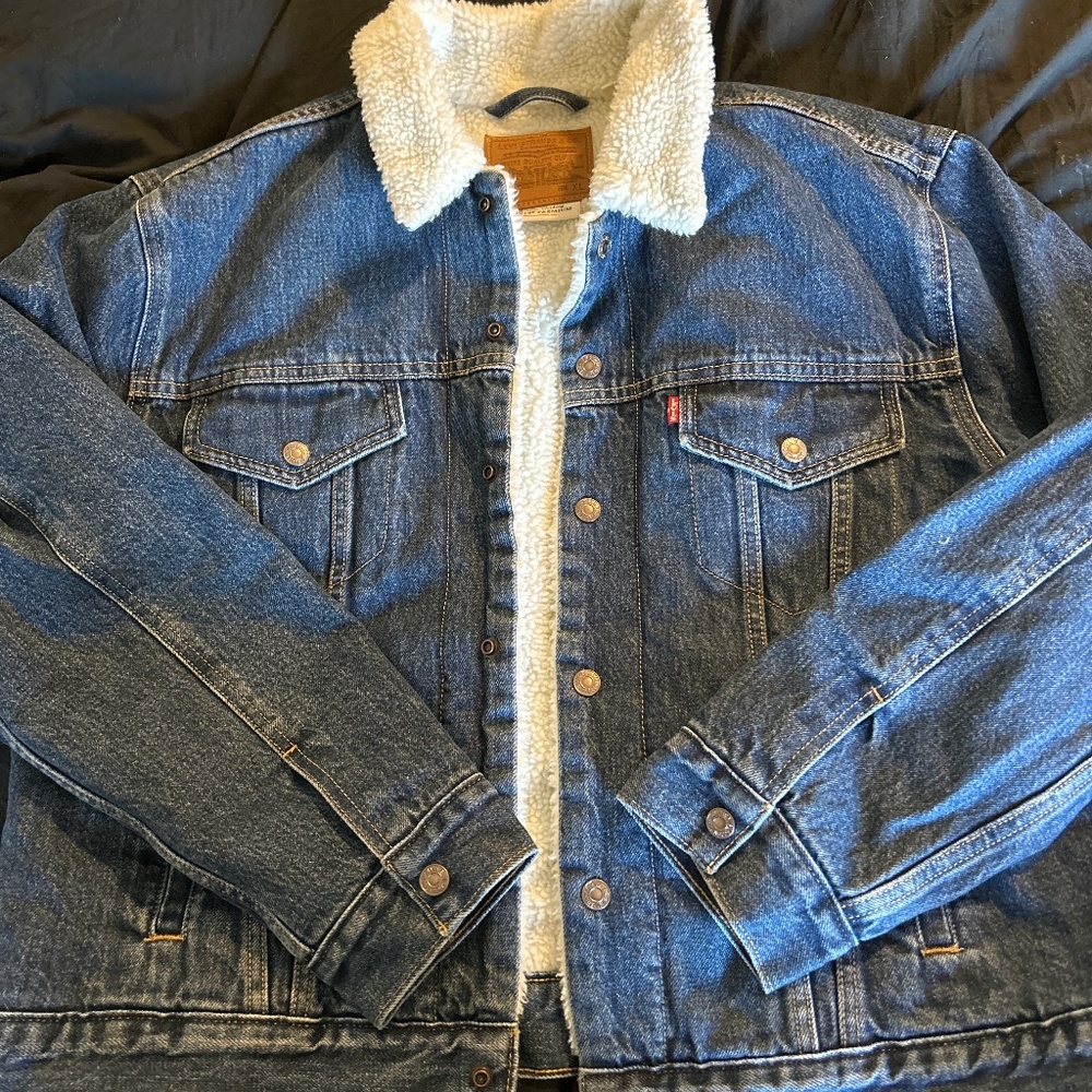Levi’s Boyfriend Sherpa Lined Trucker Jacket - Gem